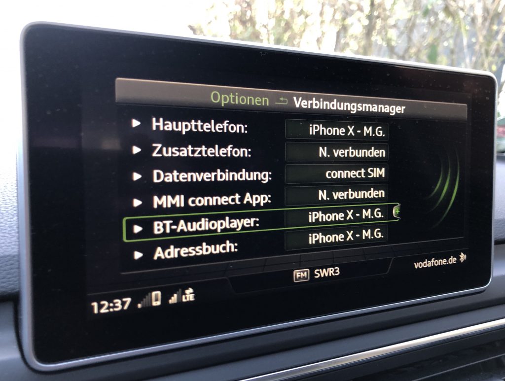Audi Bluetooth verbinden & zurücksetzen | Smartphone für Musik koppeln