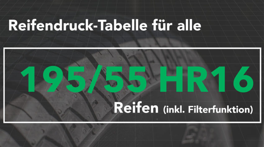 Reifendruck 195 55 R16