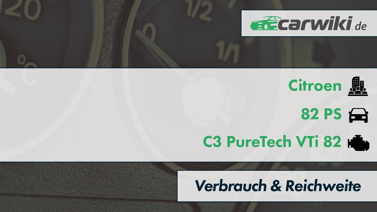 Citroen C3 PureTech VTi 82 Verbrauch & Reichweite | 82 PS | Tabelle
