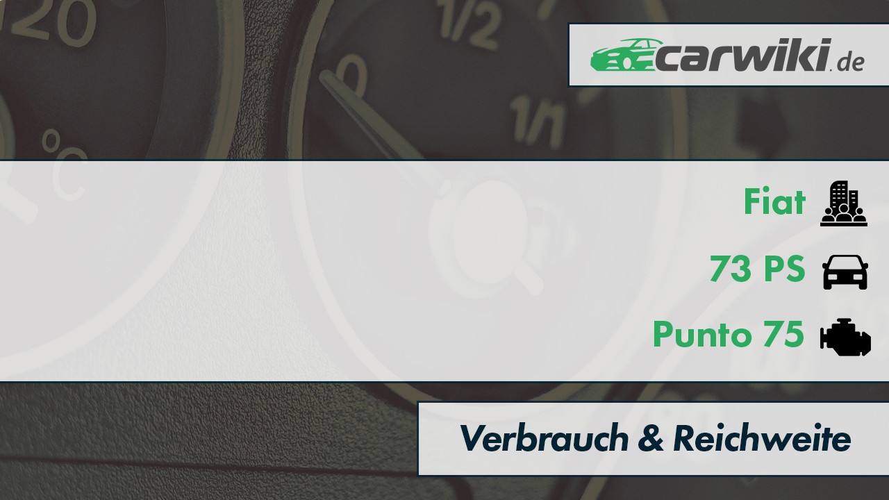 Fiat Punto 75 Verbrauch & Reichweite | 73 PS | Tabelle