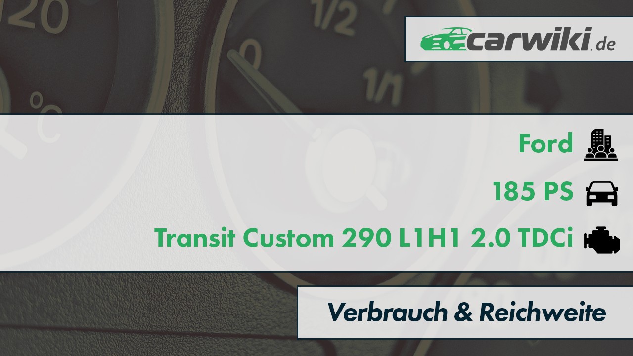 Ford Transit Custom 290 L1H1 2.0 TDCi Verbrauch & Reichweite | 185 PS ...